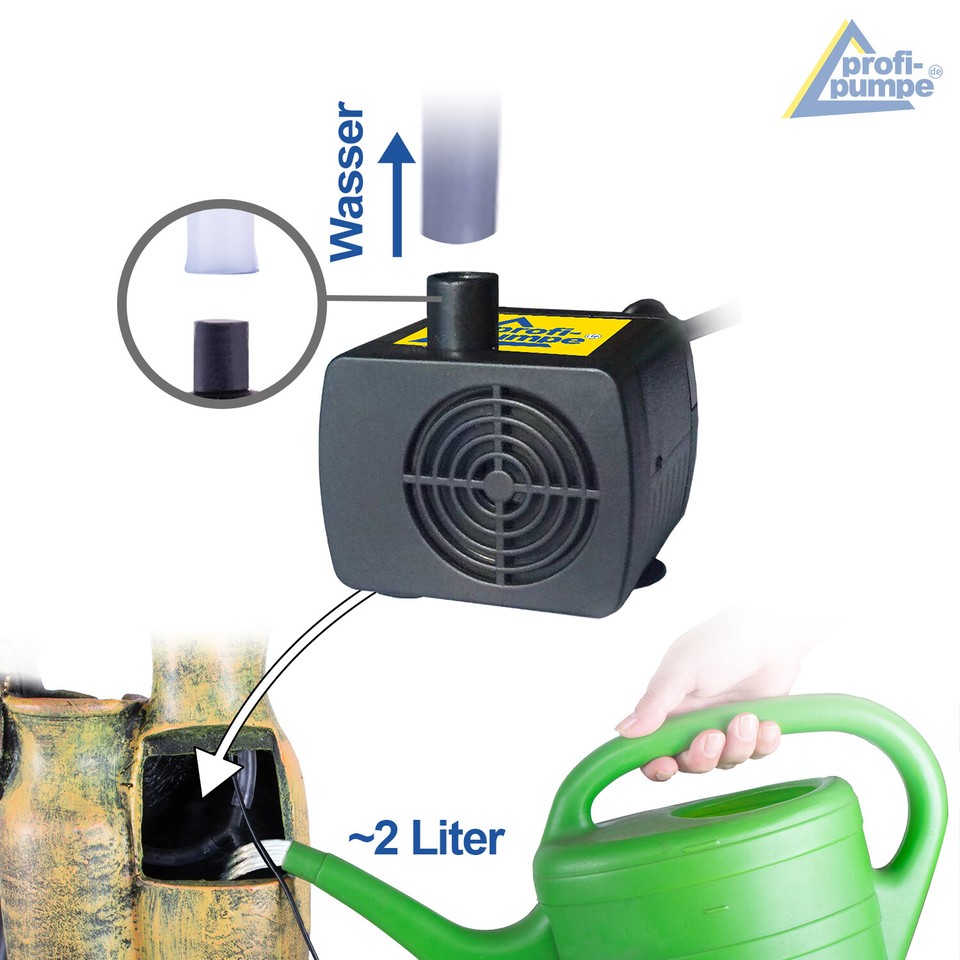 SOLAR BRUNNEN SPRINGBRUNNEN GARTEN BRUNNEN ZIER SOLAR WASSERSPIEL ...