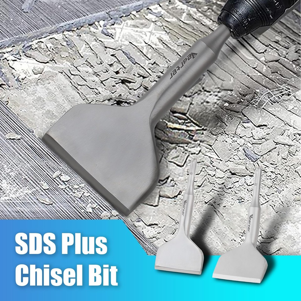 SDS Plus Chisel Bit, 3 Inches 15° Cranked Angled Wide Bent Chisel for ...