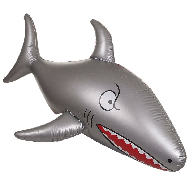 LARGE 90cm INFLATABLE BLOW UP SHARK JAWS NOVELTY POOL BEACH FLOATING ...