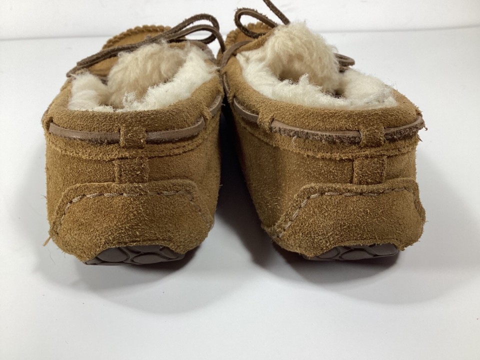UGG Australia KIDS DAKOTA Brown Moccasin Slip On Shoes Slippers Size 4 ...
