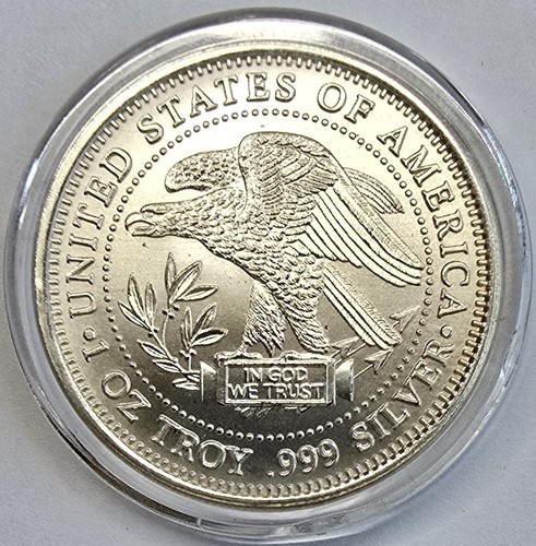 Vintage 1oz .999 Silver In God We Trust Silver Trade Unit Round | eBay