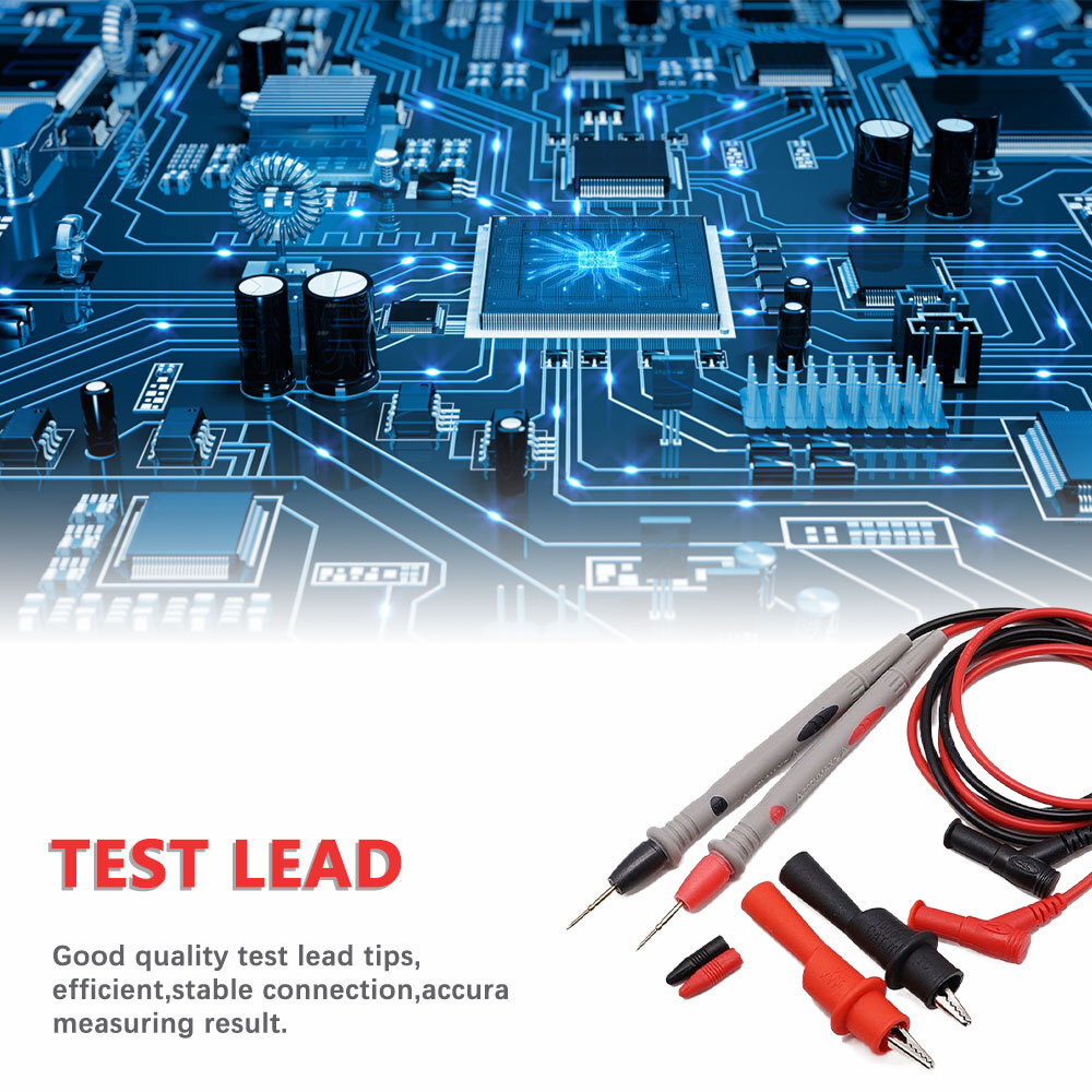 Multimeter Red & Black Test Leads Probe Replacement NEW Multimeter ...