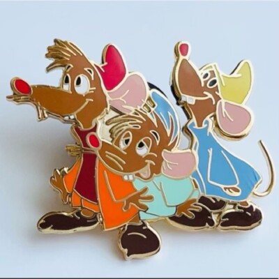 Walt Disney World Cinderella’s Jaq Luke Mert Three Mice Pin Limited ...