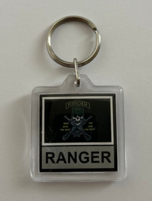 U.S. Army Ranger Flag Military Key Chain 2 Sided 1 1/2" Plastic Key ...