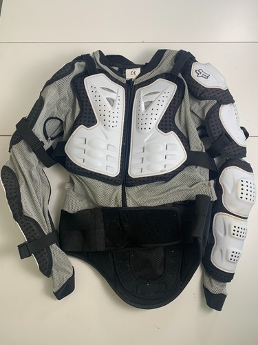 Fox Racing Titan Sport 10050 Protective Jacket White Motorcross Biking ...