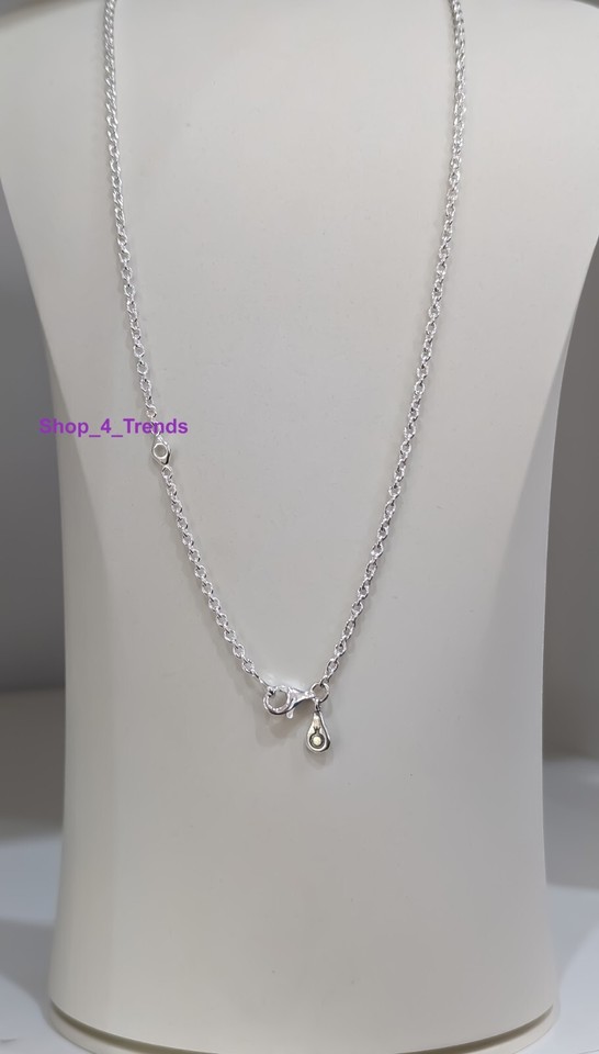 NEW Authentic PANDORA Brand #590200-45 925 Sterling Silver Cable Chain ...