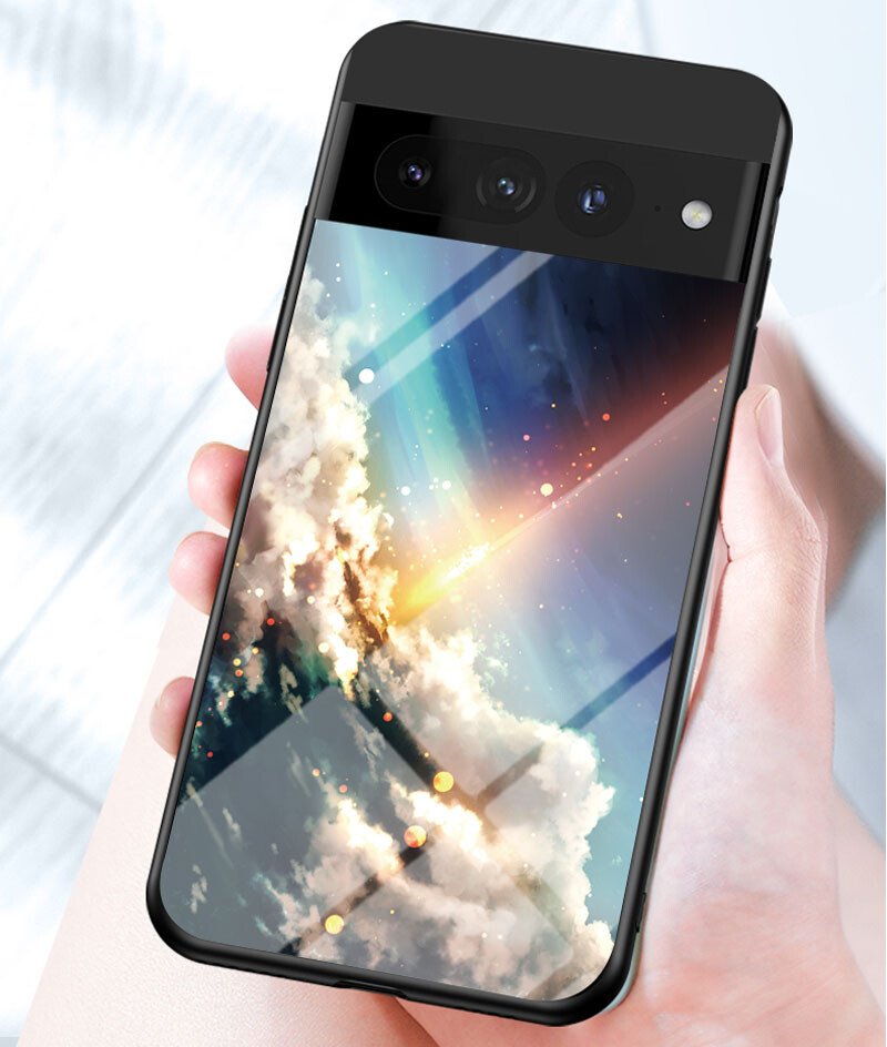 For Google Pixel 8 8a 7a 6 Pro 6a 5a Tempered Glass Hybrid Phone Case ...