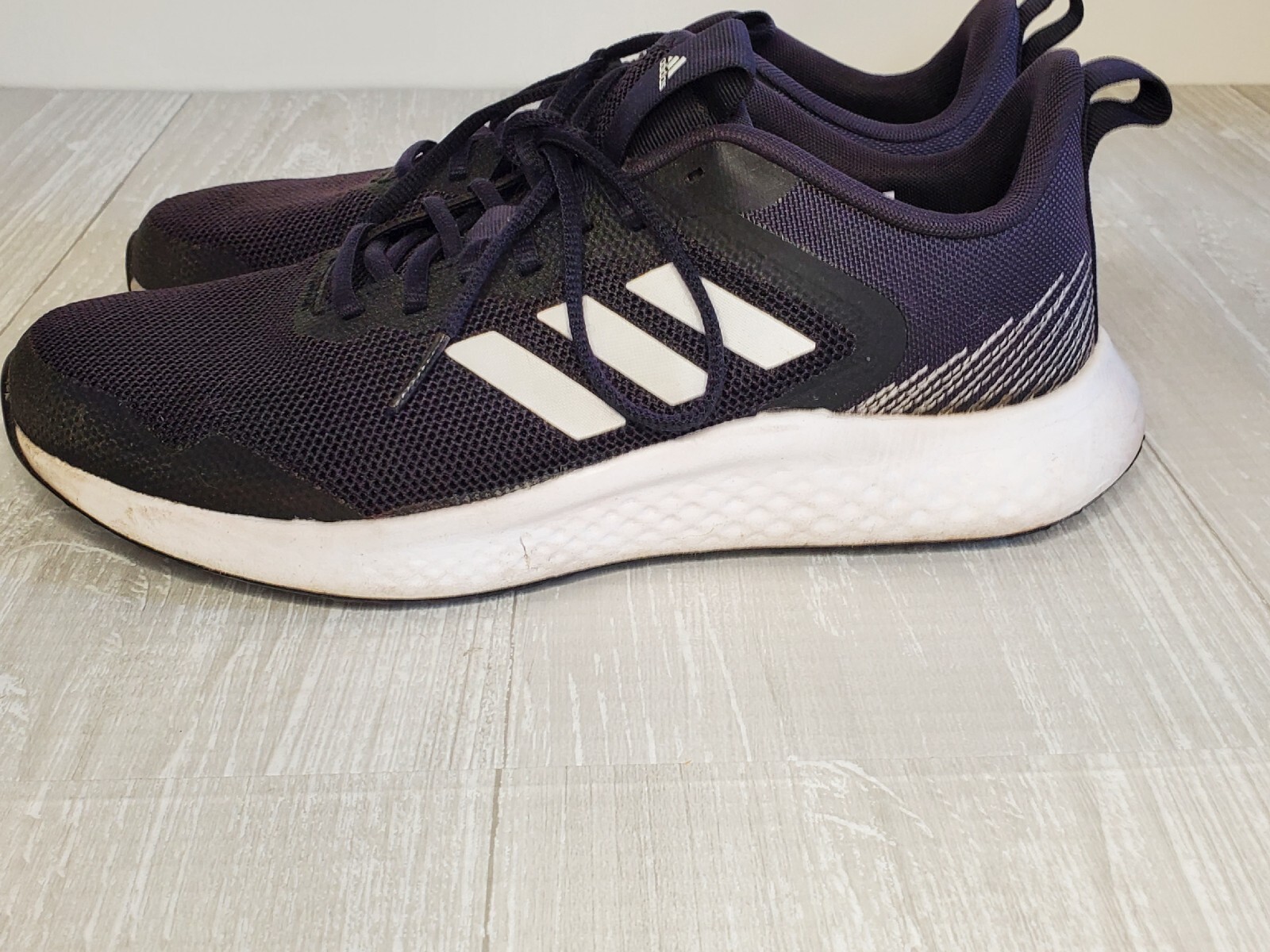 Mens Black Adidas Fluidstreet Tennis Shoes Size 8 - Gem