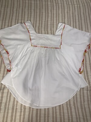 Madewell. Butterfly Pom-Pom Boho flowy top. (Sold Out Online) Sz. Small ...