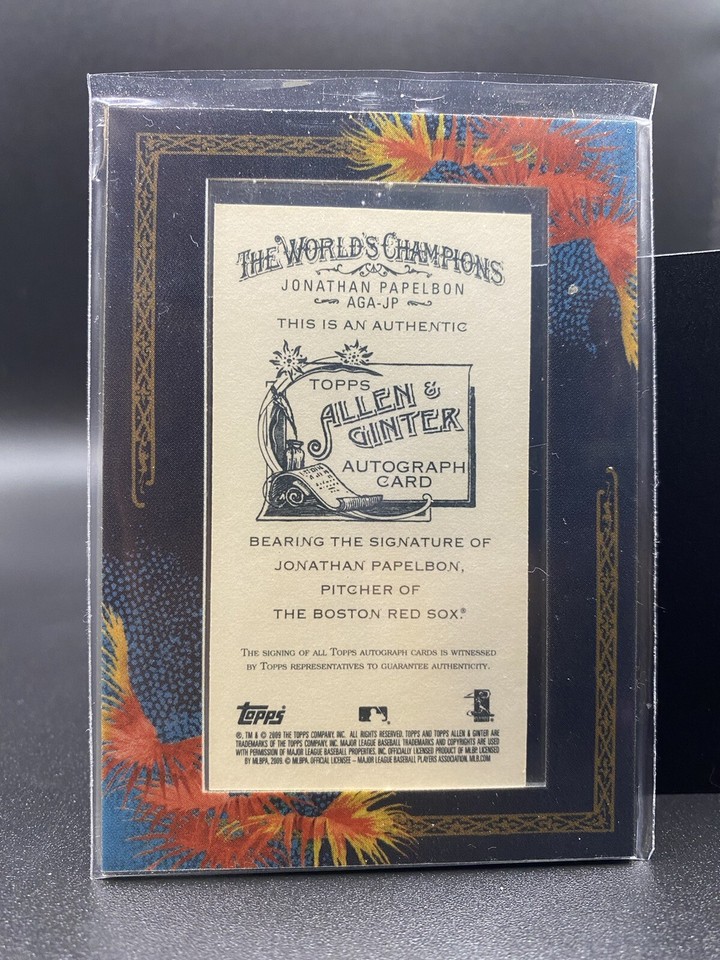 2009 TOPPS ALLEN GINTER AUTOGRAPH JONATHAN PAPELBON | eBay
