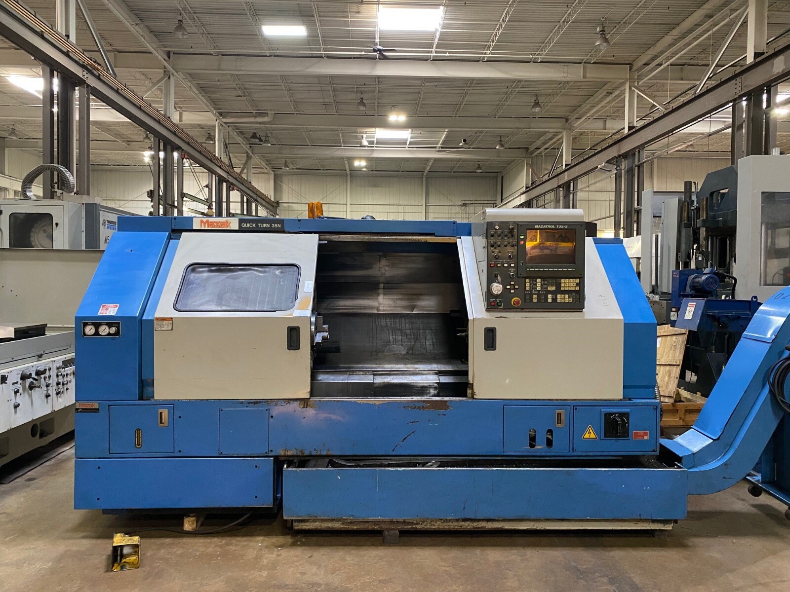 CNC Lathe: Mazak QT35N, Mazatrol T32-2 CNC, 12" 3J,20" Sw.,Turret, TS ...