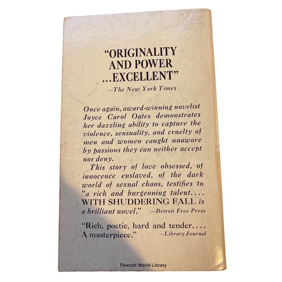 With a Shuddering Fall Joyce Carol Oates Books Paperback Fawcett Crest ...