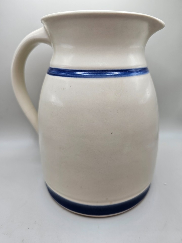 Signed Pottery Pitcher with Blueberries | eBay