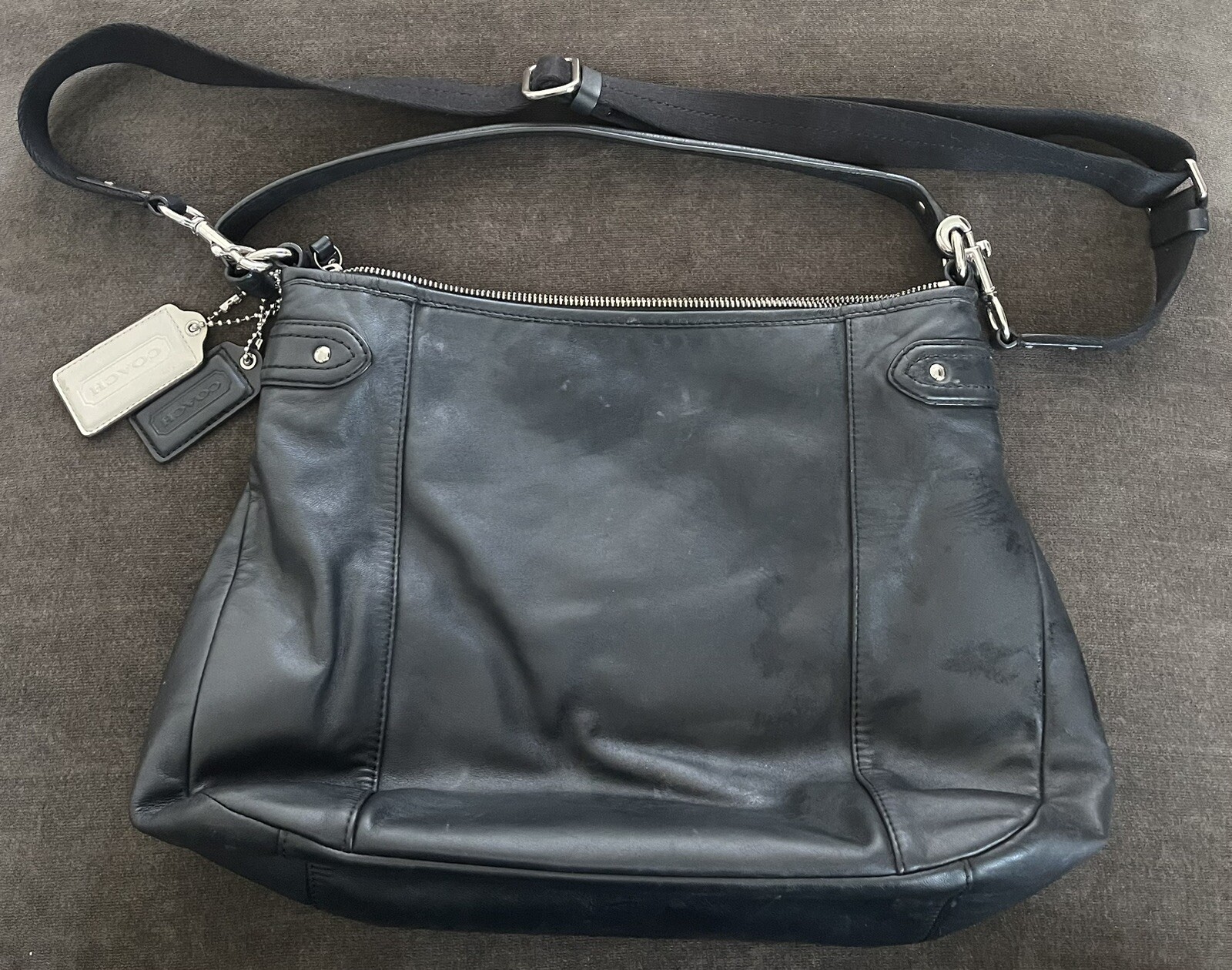COACH Black Leather Shoulder Bag (F23937) for sale online | eBay