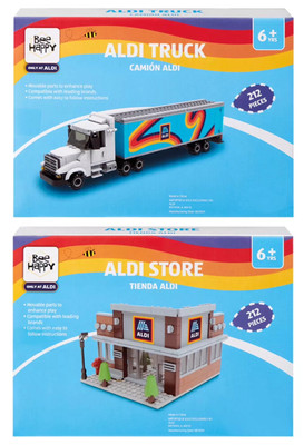 ALDI Bee Happy Store And Truck Bricks Building Lego 2024 Set Of 2 | eBay