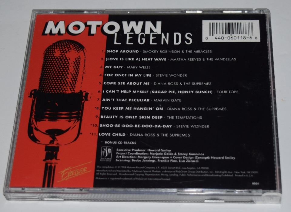 Motown Legends Volume 1 - Various Artists- 1994 Motown LN CD | eBay