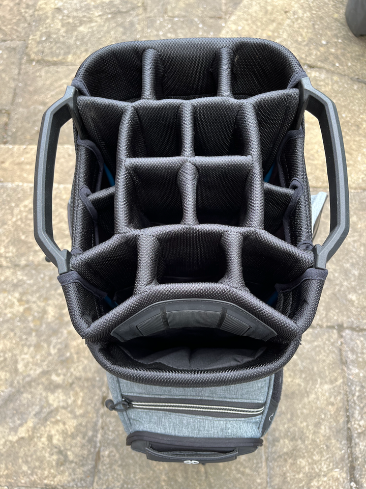 Ping Pioneer Cart Bag - Heather Grey / Black with Rain Cover | eBay UK