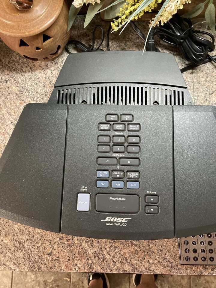 Bose Wave radio cd player alarm clock with base and remote | eBay