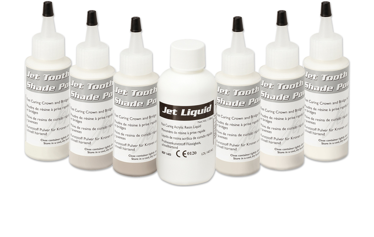 Lang Jet Tooth Shade Fast Curing C&B Acrylic Resin Powder (45 g) Dental ...