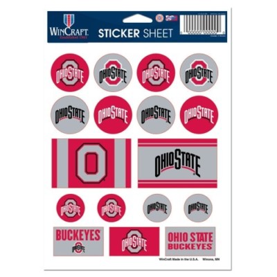 Ohio State Buckeyes Vinyl Sticker Sheet 17 Decals 5x7 Inches Free ...