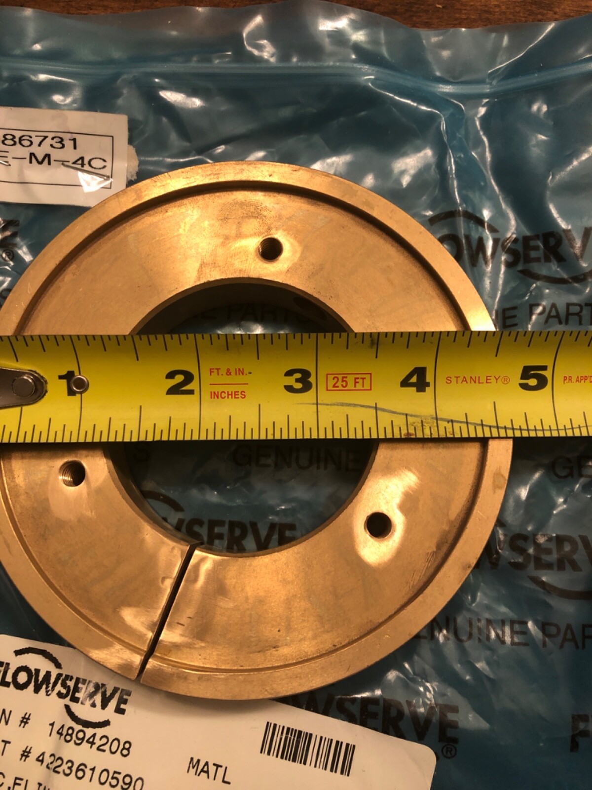 FlowServe Flinger Coupling 4223610590, 2-3/8"ID, 4-5/8”OD Bronze | eBay