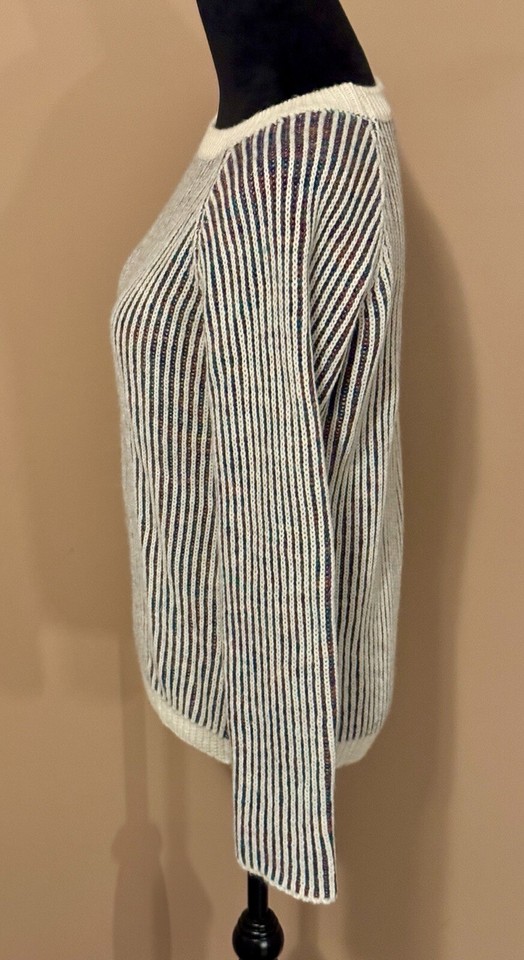 Cocogio Women’s Sweater Made in Italy Medium Rainbow Knit Pullover Wool ...