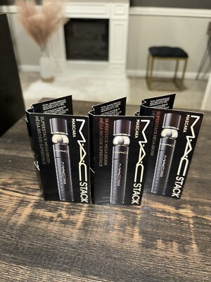 3 MAC Stack Mascara MEGA Brush Black .1 Oz Each = .3 Oz Total - Travel ...