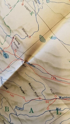 Vintage - Fold Out Road Map -1945 Antique | Grelly USA