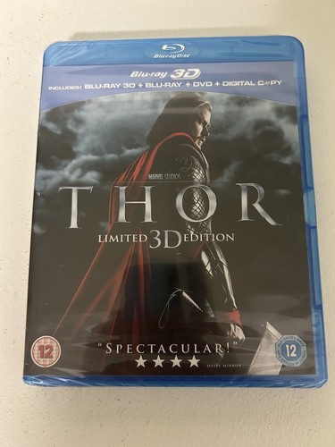 THOR Limited Edition 3D Blu-ray + DVD 3-Disc Set w/ Slipcover Marvel ...