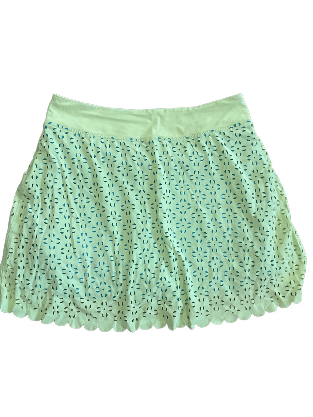 Title Nine Laser Cut Scalloped Neon Green Skort Pull … - Gem
