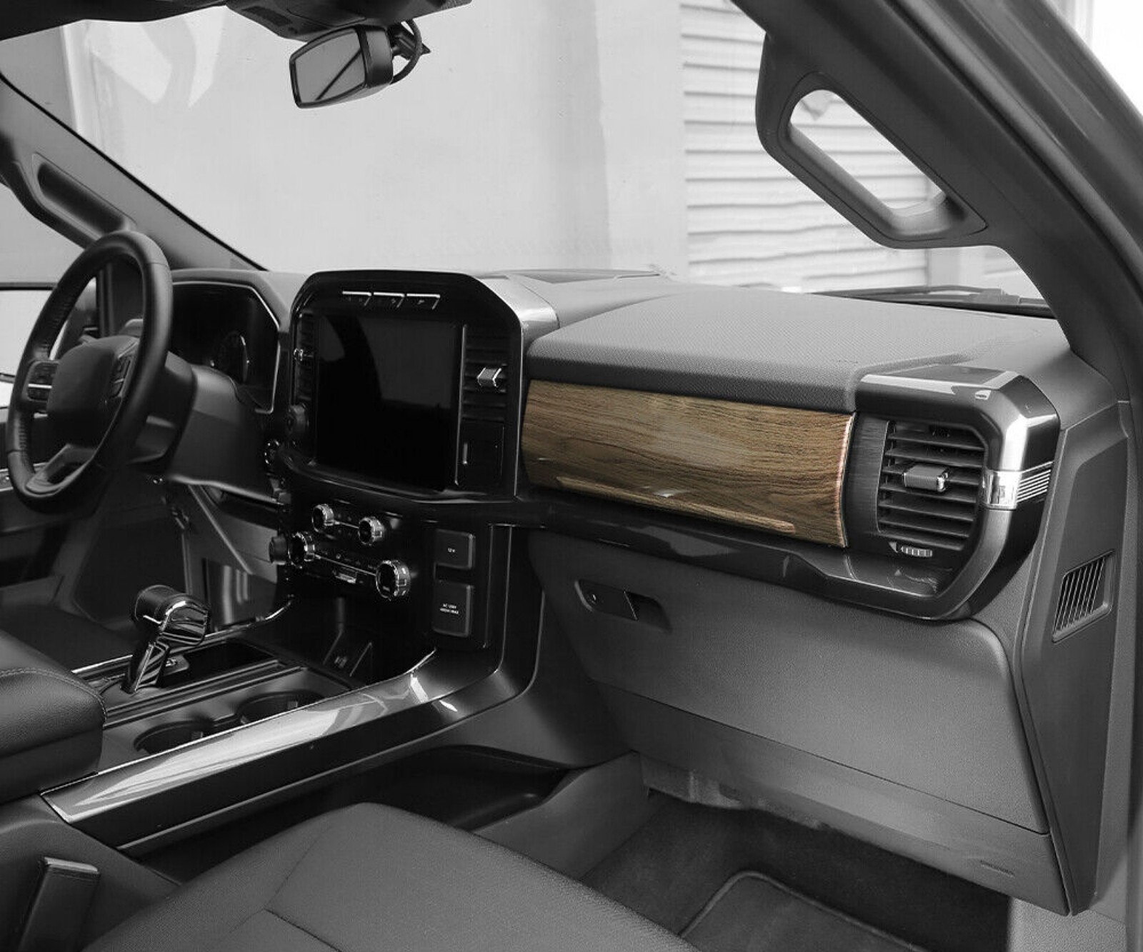 Molded Wood Grain Dashboard Glove Box Trim Cover Bezel For 21-23 Ford ...