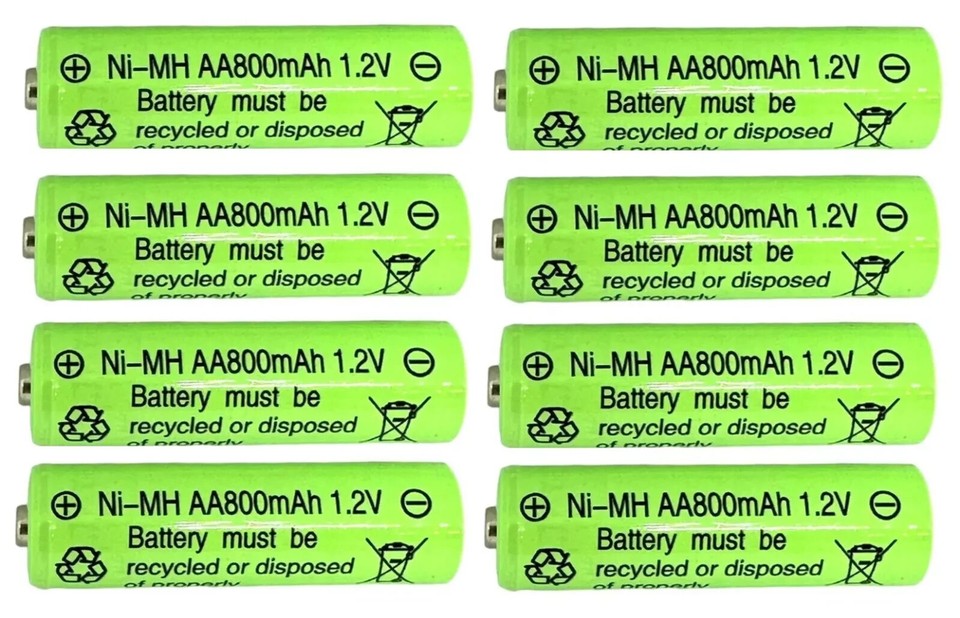 20-4 Pcs AA Rechargeable Batteries NiMH 800mAh 1.2V AA Ni-MH Battery ...