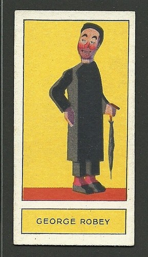 George Robey Actor scarce 1930s Godfrey Phillips Caricature Tobacco ...