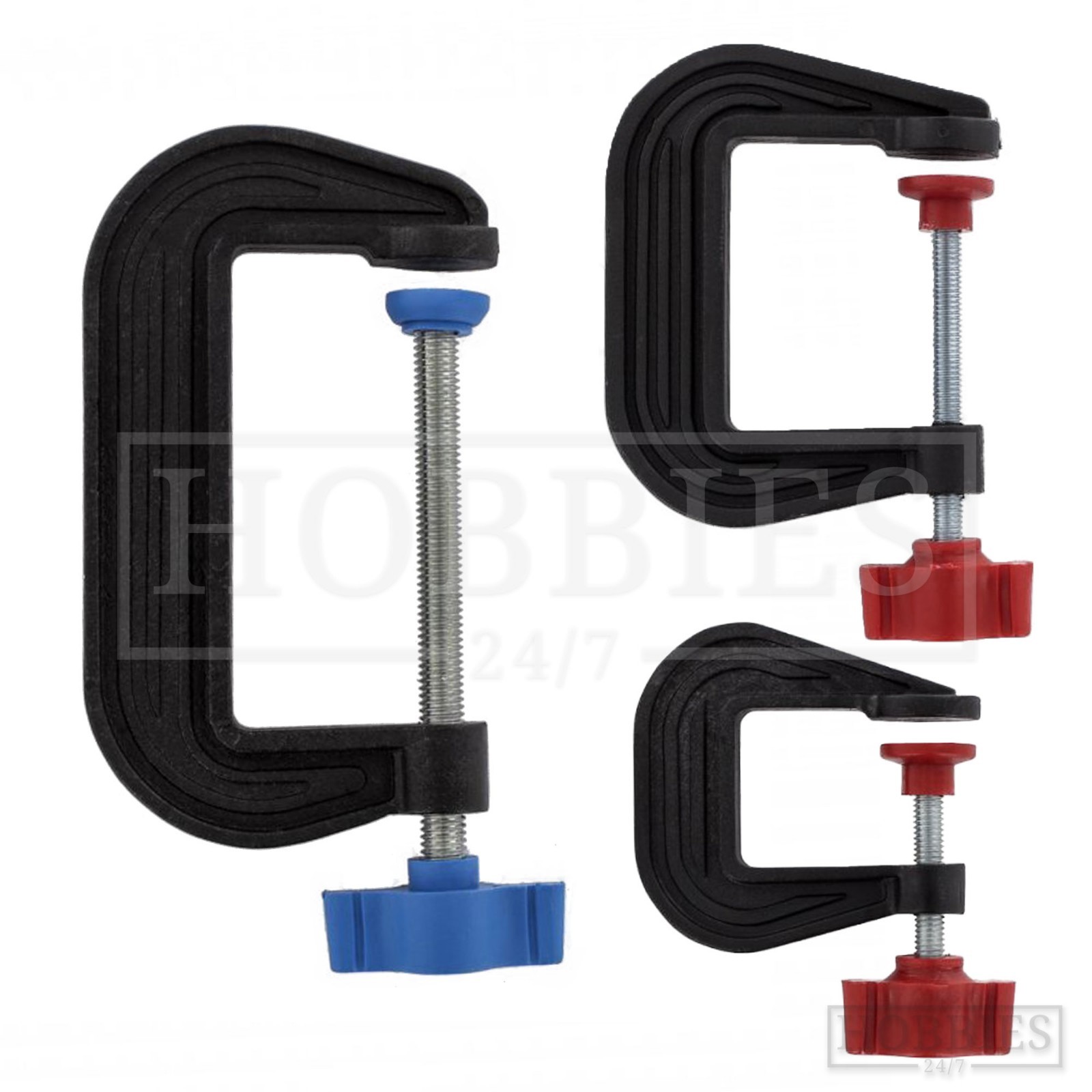 Model Craft G Clamps Lightweight Plastic 25mm 50mm 75mm Work Holding ...