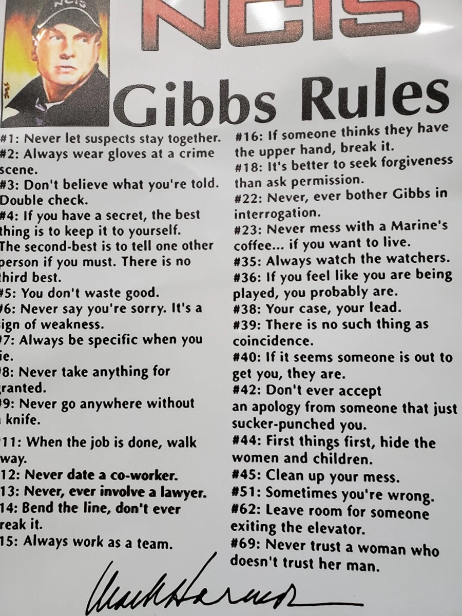 Ncis Poster Gibbs Rules