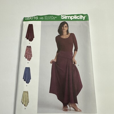 Simplicity S9016 9016 Misses Skirt Asymmetrical Sewing Pattern 6-14 ...