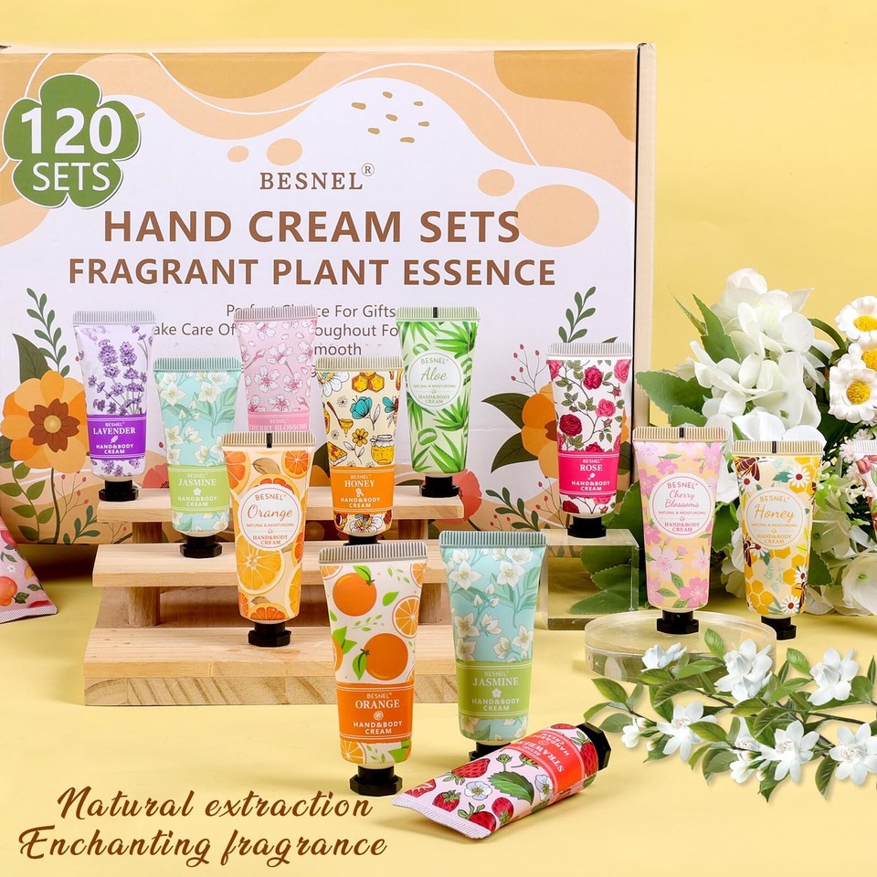 120 Pack Hand Cream Gifts Set For Women, Mini Hand Lotion Travel Size ...