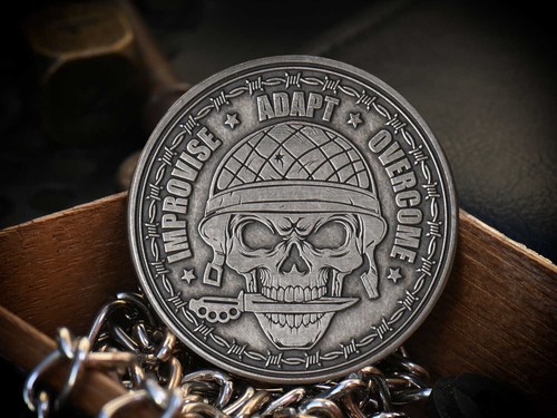 Improvise Adapt Overcome Coin | Military Challenge Coins | Marine Corps ...