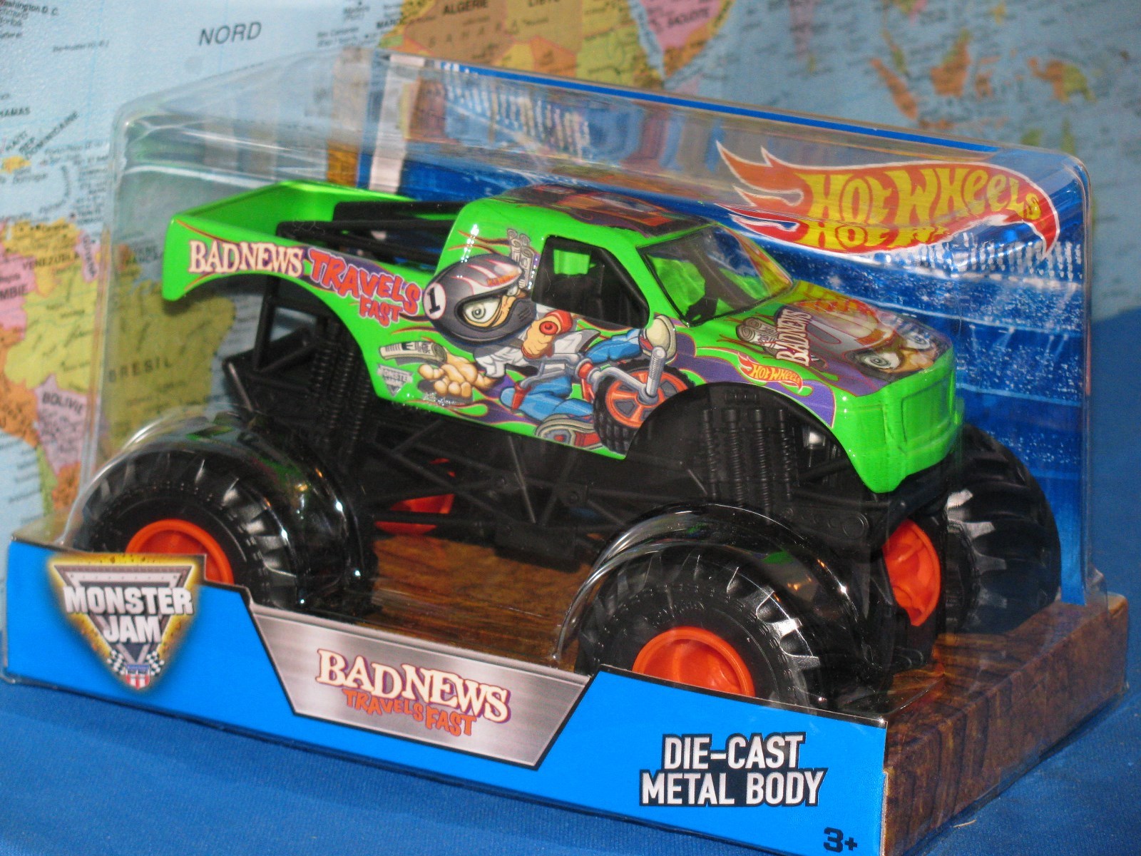 Hot Wheels Monster Jam Bad News Travels Fast Truck Purple 1 24 for sale ...