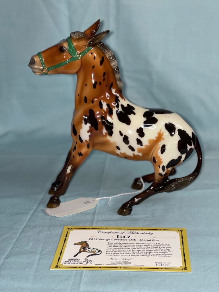 Breyer 2013 Vintage Club Glossy “Lucy” Tri-Color Balking Mule Mold only ...