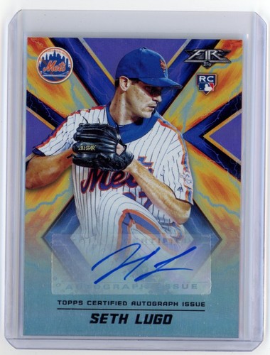 Seth Lugo auto autograph card /50 2017 Topps Fire purple RC Kansas City ...