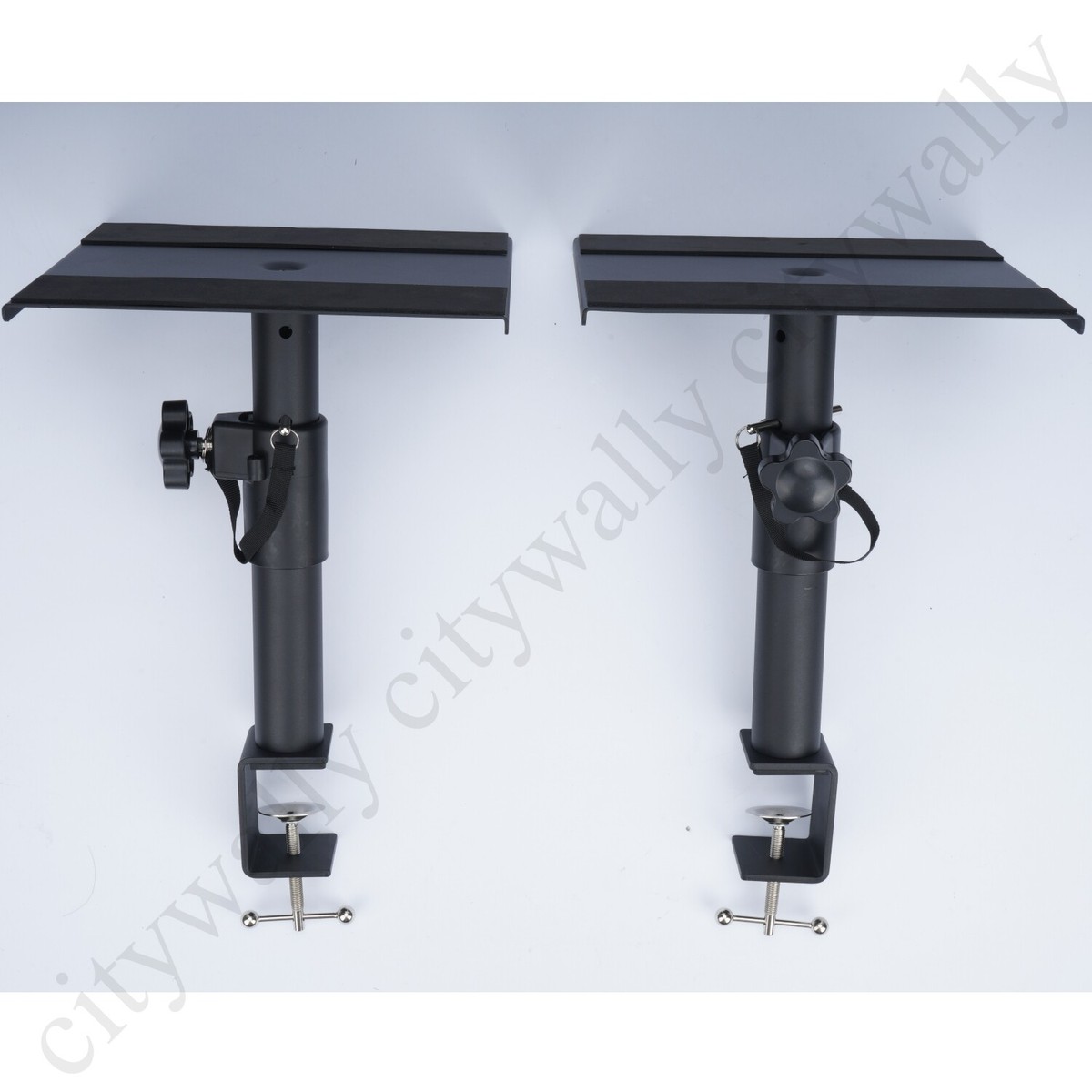 Clamp Desk Monitor Speaker Stands Adjustable Desk Clamp Speaker Stands ...