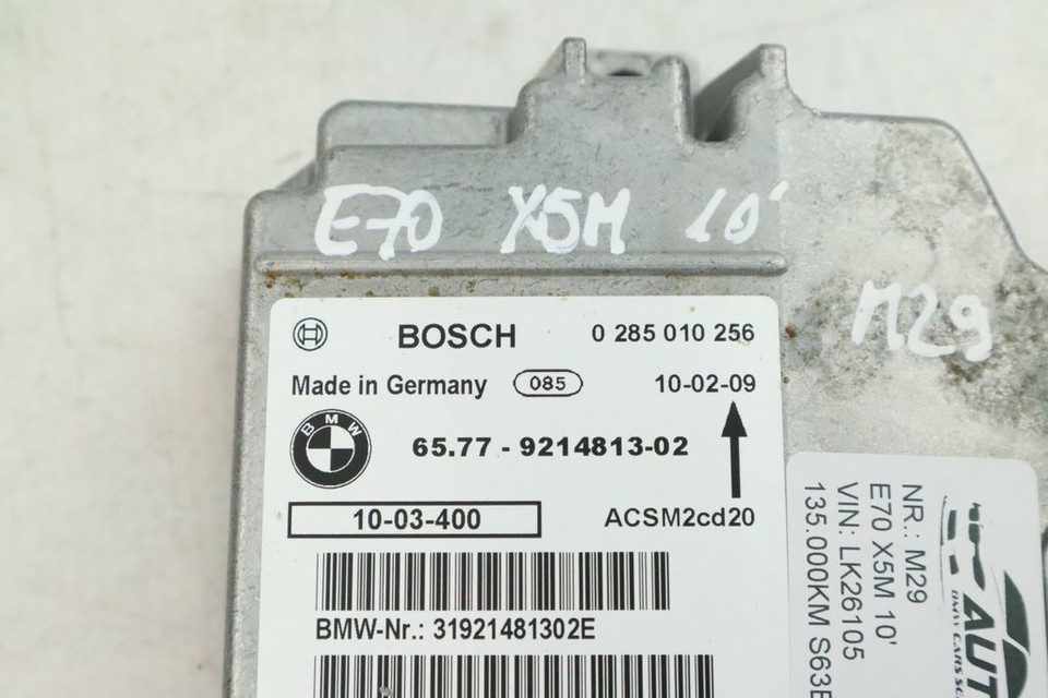 BMW E70 E71 X5 X6 Srs Safety Control Module Unit 9204849 | eBay
