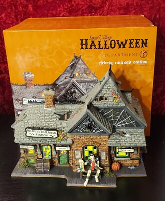 Dept 56 Rickety Railroad Station Halloween Snow Village #800000 | eBay