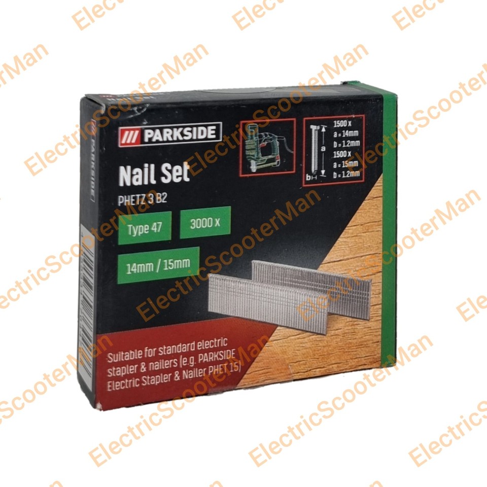 Parkside Replacement Staple Or Nail Set Type 53 & 47 Fit PHET 15 C2 ...