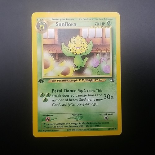SUNFLORA 50/111 - 1ST EDITION - Neo Genesis - VINTAGE WOTC Pokémon Card ...