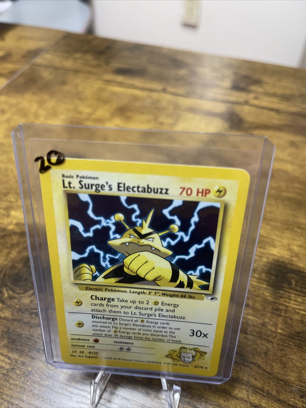 Pokémon TCG Lt. Surge's Electabuzz Gym Heroes 6/132 Holo 1st Edition ...