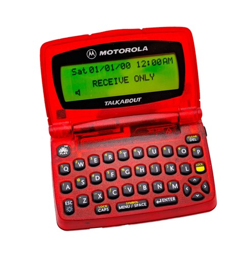 Vintage Motorola Talkabout T900 Pager Beeper Red Clear PRISTINE All ...