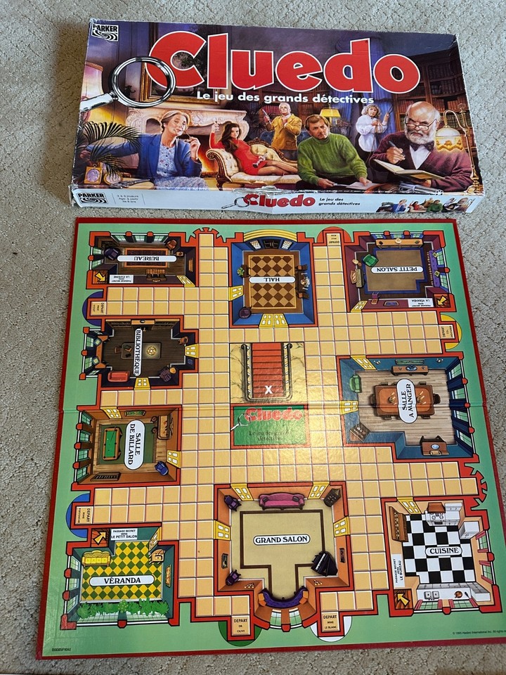 Vintage 1995 Hasbro Cluedo French Board Game Clue - 99% Complete ...