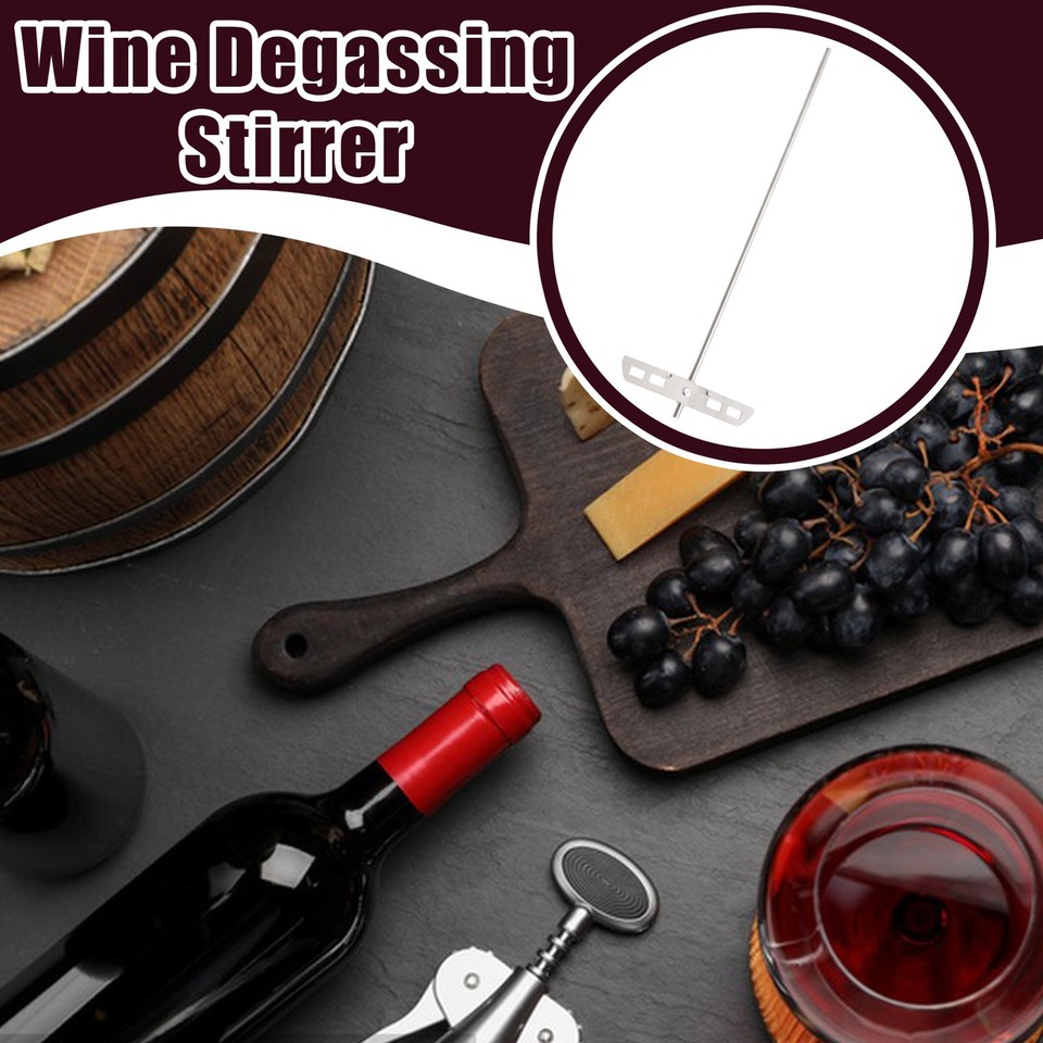 Wine Degasser Stainless Steel Degassing Whip Stirrer Kombucha Stir ...